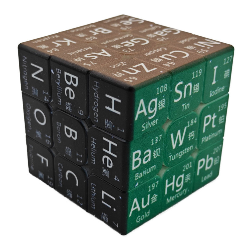 AmigoCube 3x3 Magic Cube Periodic Table Printed Stickerless for ...