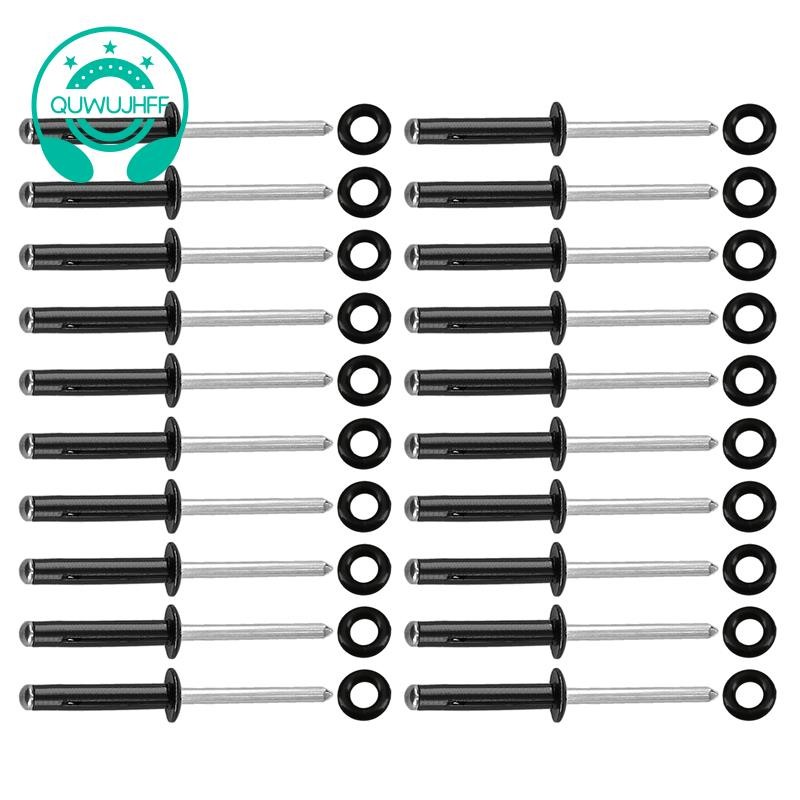 20Pcs Aluminum Kayak Canoe Tri-Grip O Rings Tri-Fold Rivets Mounting ...