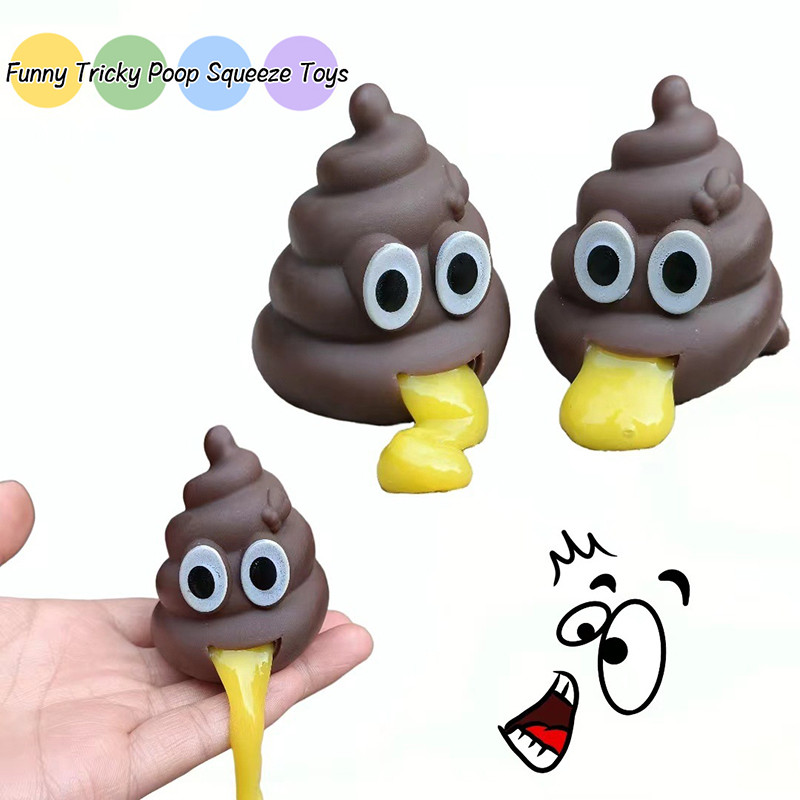 Funny Gag Gift Vomit Poop Stress Toys s Poop Shaped Squeezing Kids ...