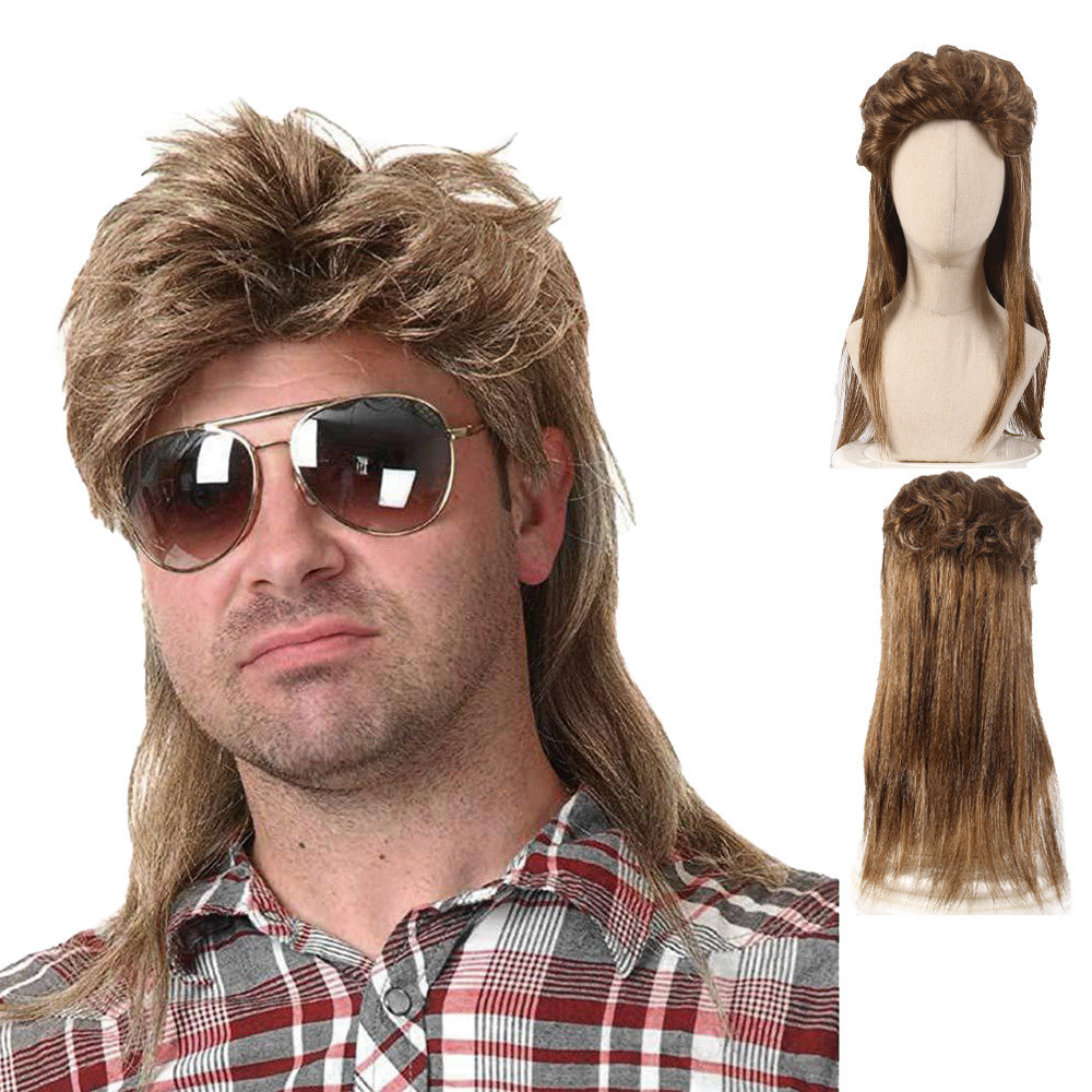 Curly Hair Wig Men Women Mullet Rocker European American Rock Punk Hip ...