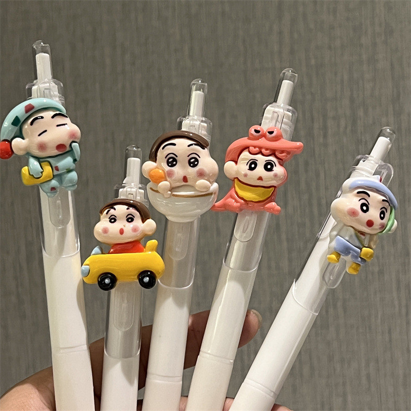 [LC] Cute Crayon Shin-chan gel pen 0.5mm black cartoon smooth student ...