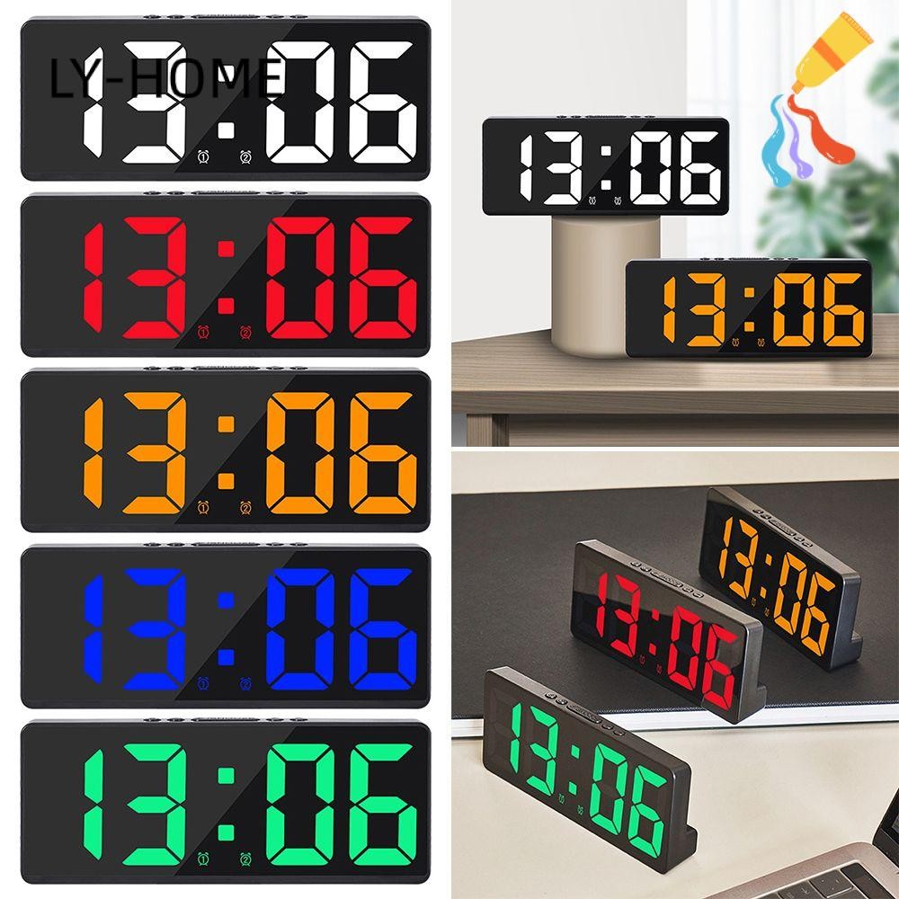 LY-HOME Electronic Clock Creative Number Clock Backlight Temperature ...