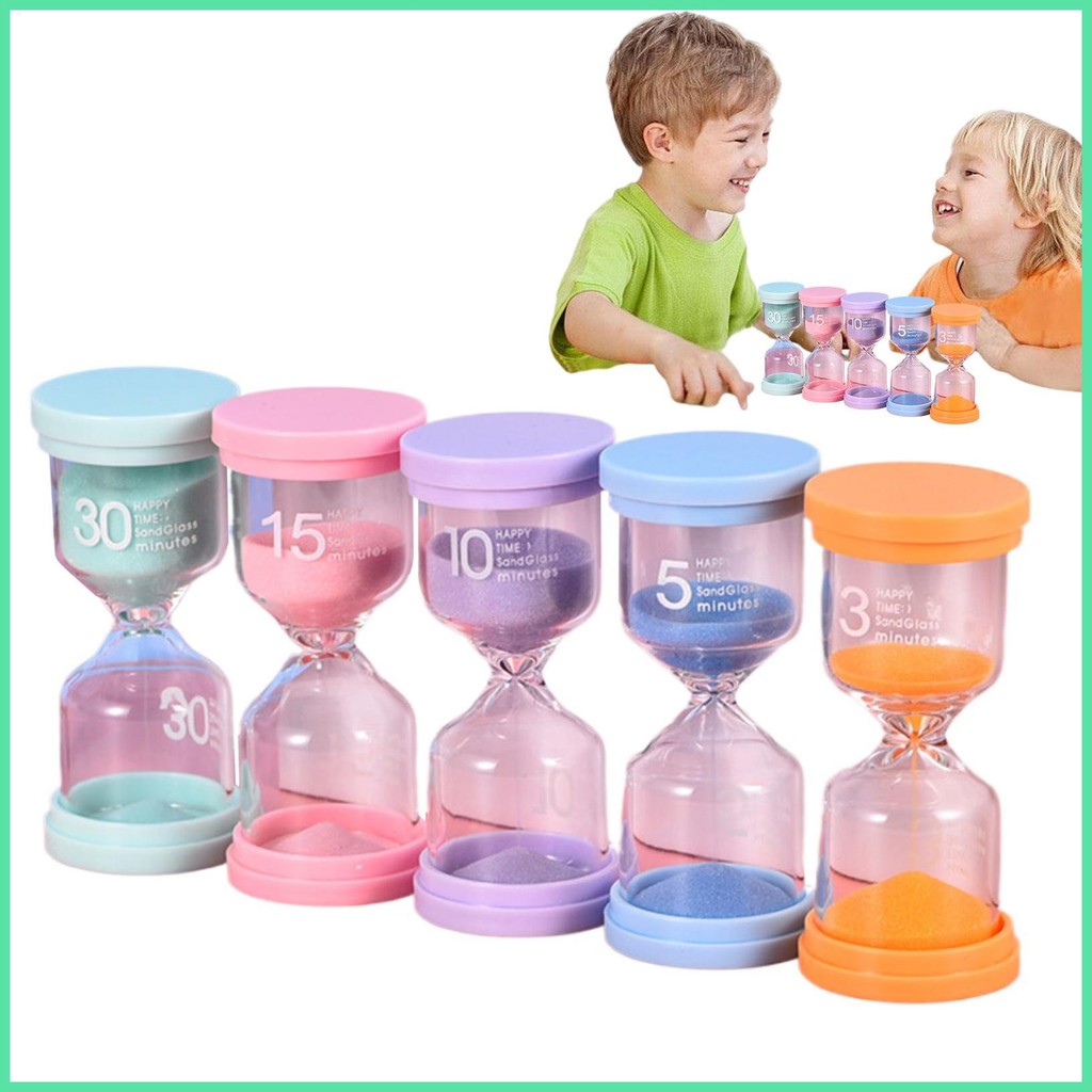 Sand Timers for Classroom Multi-Color Hourglass 3/5/10/15/30 Minutes ...