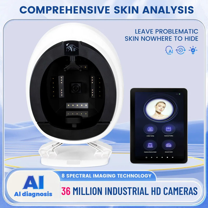 3D 9-Spectral Skin Microscope Skin Analysis 3600W Industrial Camera ...