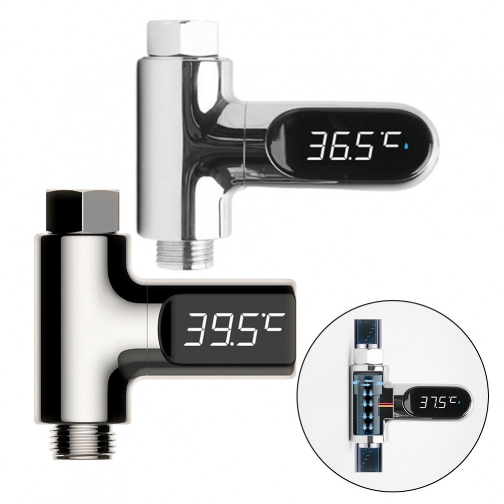 Household Shower Thermometer with LED Display and Flow Power Technology ...