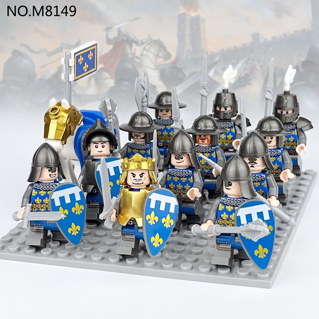 Medieval Castle Soldier Knight Minifigure Small Particles Military ...