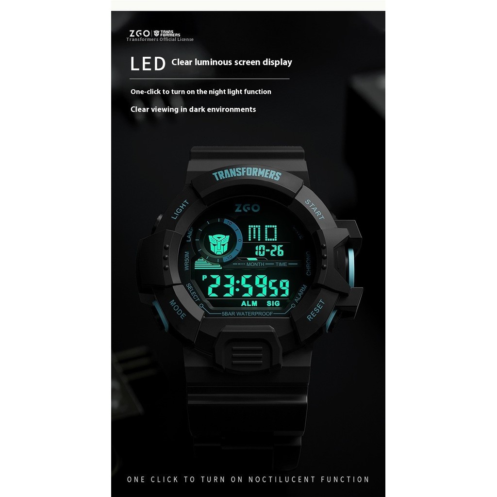 【Ship Malaysia】zgo x Transformers watches boy trendy mechanical ...