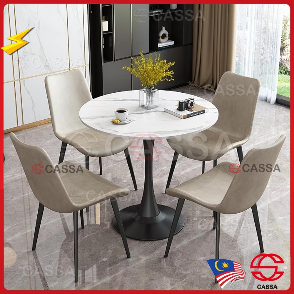 Cassa Goffer Sintered Stone Top Round/Square Table 70cm Dining Cafe ...
