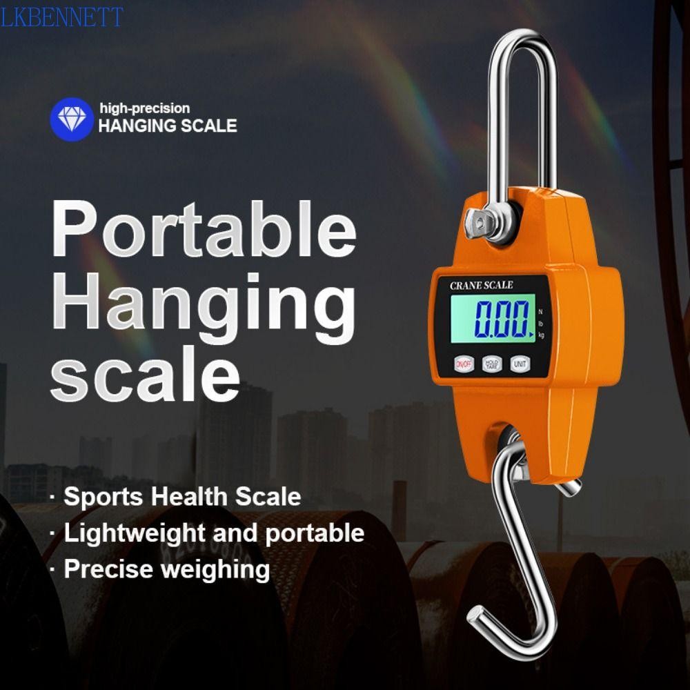 LKBENNETT Electronic Hook Scale, 300KG Kg/Lb/N High Precision Crane ...