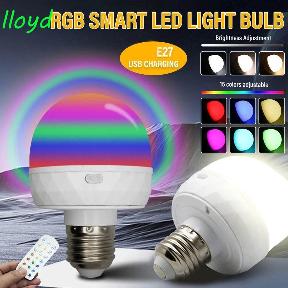 LLOYD E27 Rechargeable Light Bulb, Adjustable Color Temperature ...