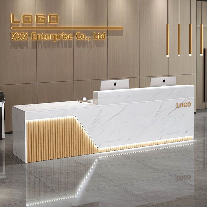 Front desk office Cash register bar counter company reception desk ...