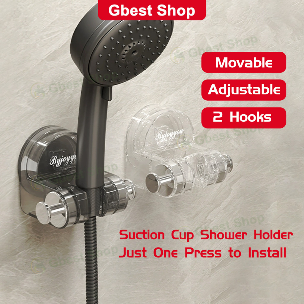 Nordic shower head holder Showerhead Bracket No Punching Suction Cup ...