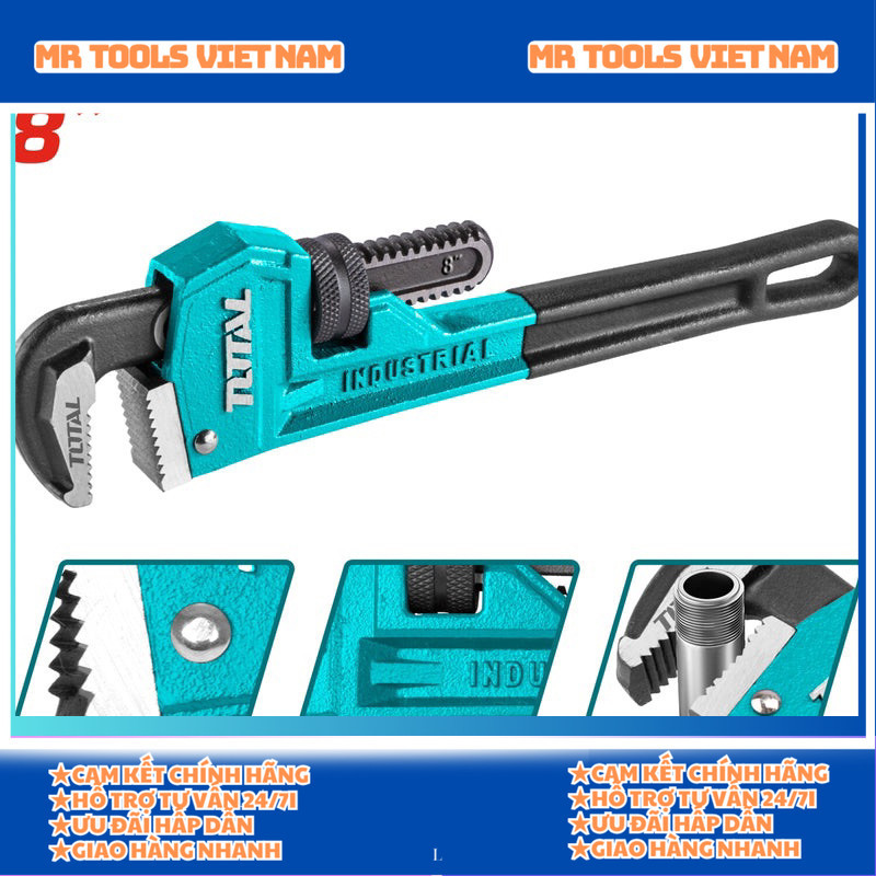 Total THT 8 inch Toothed Wrench170806 | Shopee Malaysia