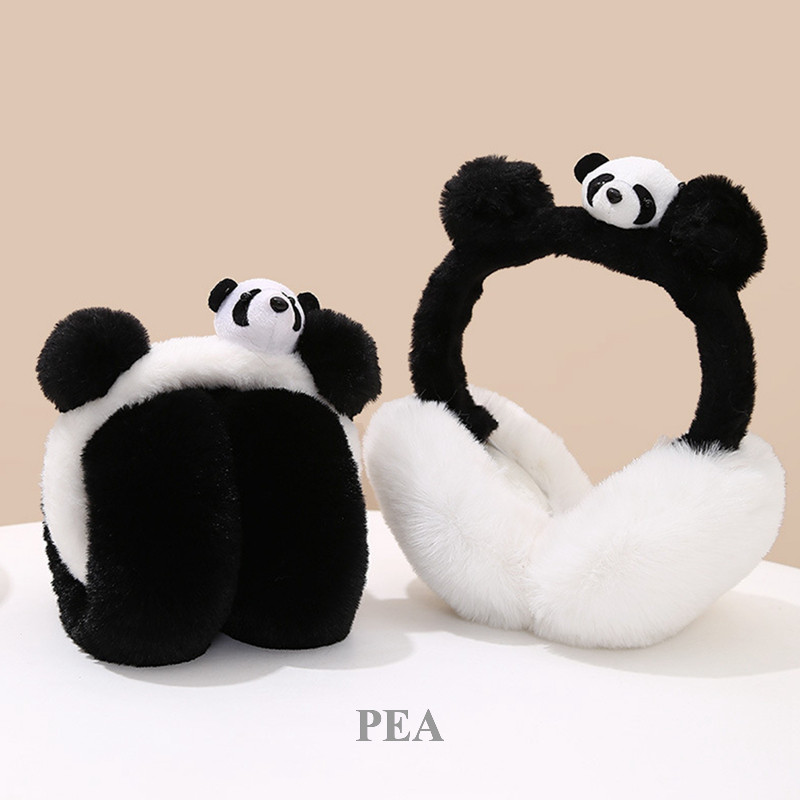 PEA Cozy Panda Plush Earmuffs for Youngsters - Stretch Fit, Hand ...
