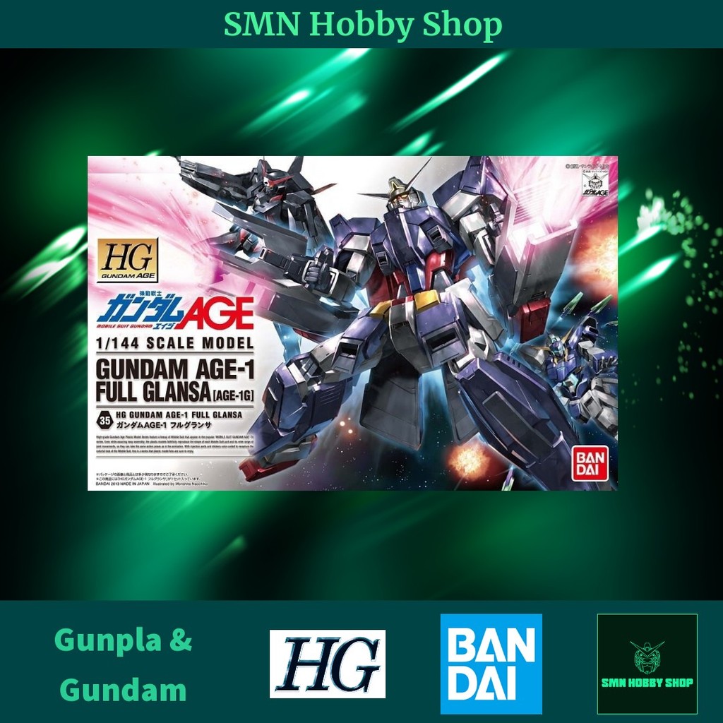 HG 1/144 Gundam AGE-1 Full Glansa 035 Gunpla Gundam Toys Plastic Model Kit [HGAGE] (Bandai ...