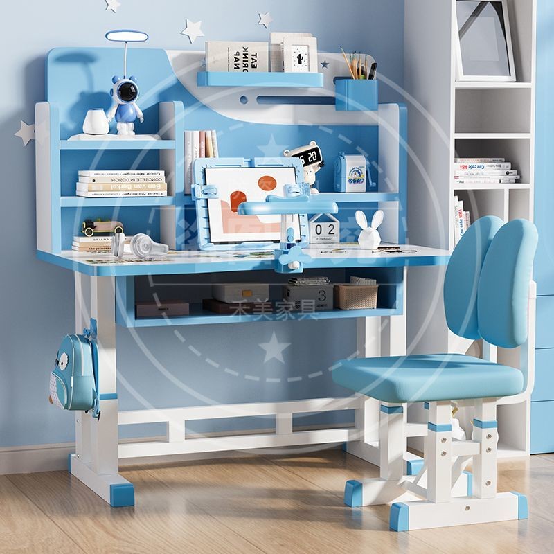 Children Study Table Chair Set Household Full Set Student Desk ...