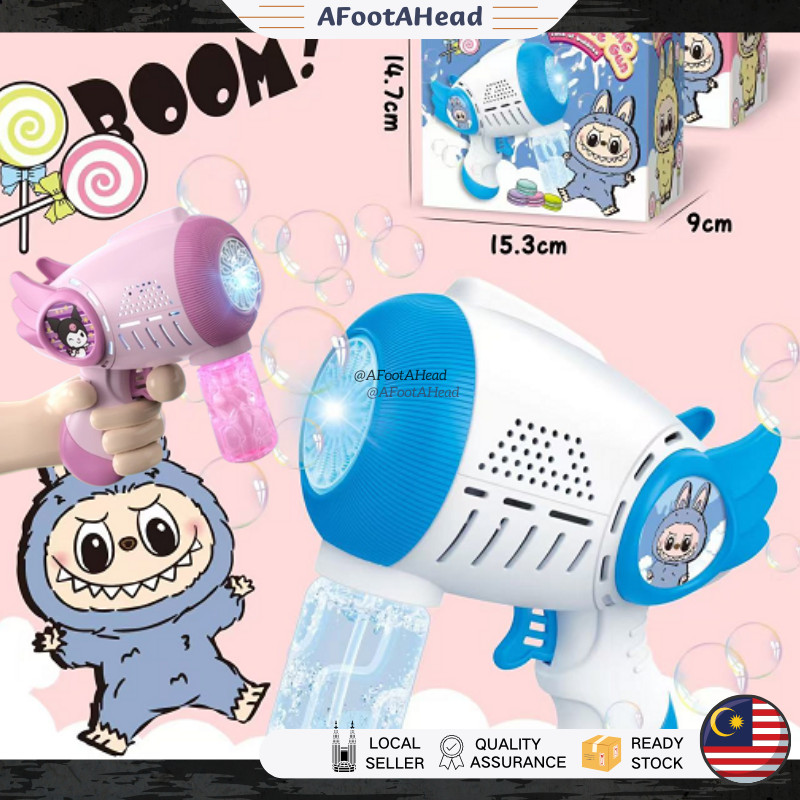 20Holes Labubu Electric Bubble Machine Handheld Automatic Kuromi ...