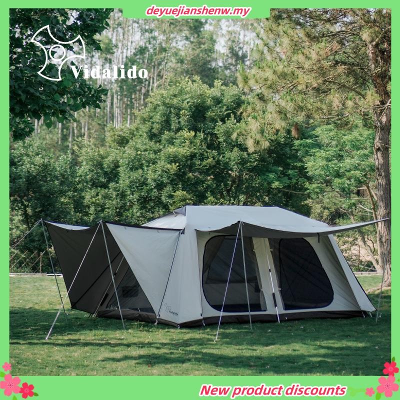 VIDALIDO Poon Saan Villa Family Tent Camping Portable Folding Tent Two ...