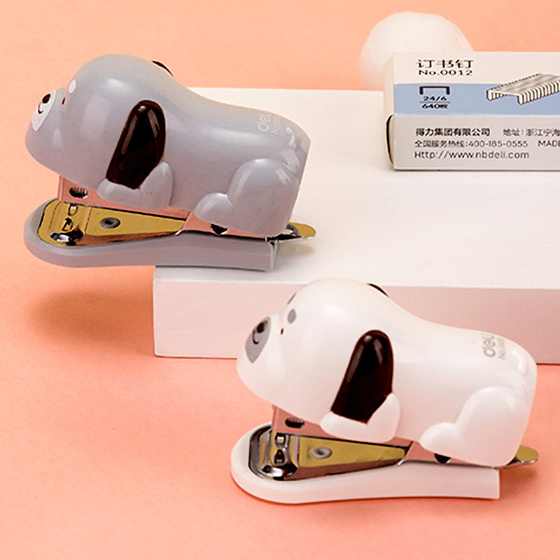 Deli 0455 Stapler Set Cute Cartoon Stapler Mini Small Stapler Student ...