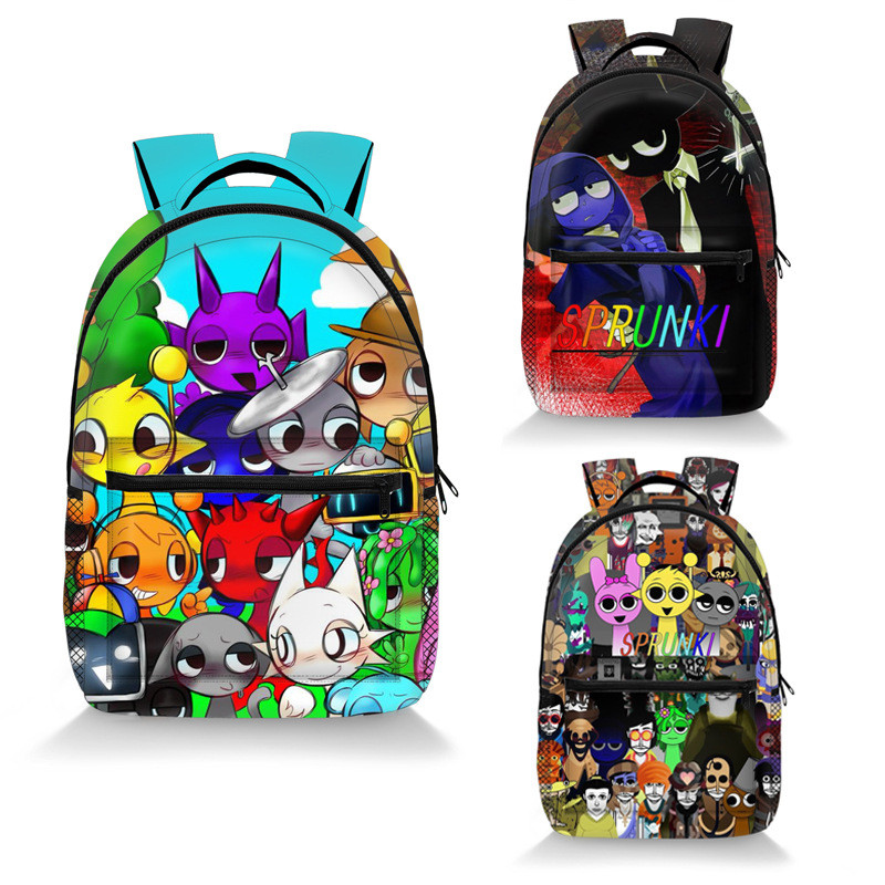 Sprunki Incredibox Backpack Student School Bag Game Computer Bag With ...