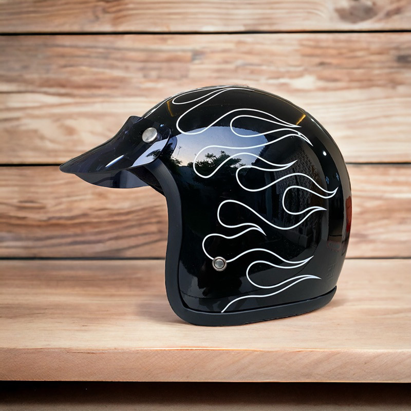 Retro Slim Head Helmet | Shopee Malaysia