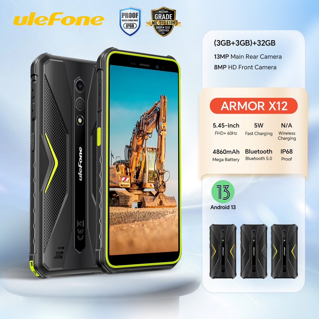 Ulefone Armor X12 Rugged Smartphone NFC 5.45inch 3GB+32GB Android 13 ...