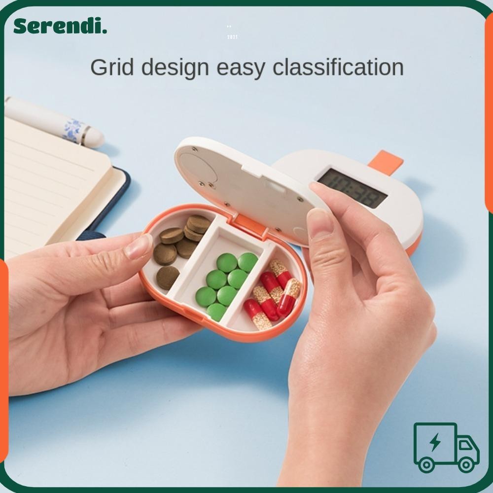 SERENDI Electronic Pill Box, Electronic Timed Voice Reminder Pill Box ...