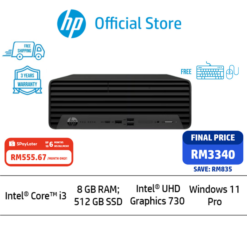 HP Pro Small Form Factor 400 G9 Desktop PC | Intel Core i3 Processor ...
