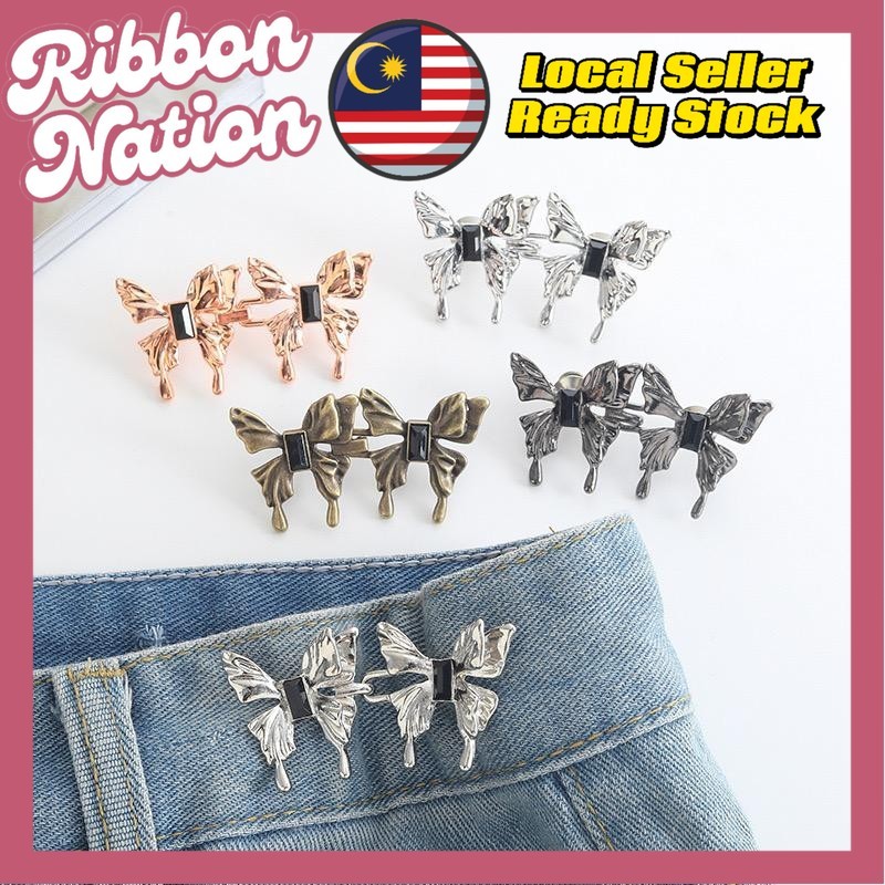 🎀 🇲🇾 𝐑𝐄𝐀𝐃𝐘 𝐒𝐓𝐎𝐂𝐊 🇲🇾🎀 Butterfly Clip Loose Jeans Belts Buckle Jeans Clip ...