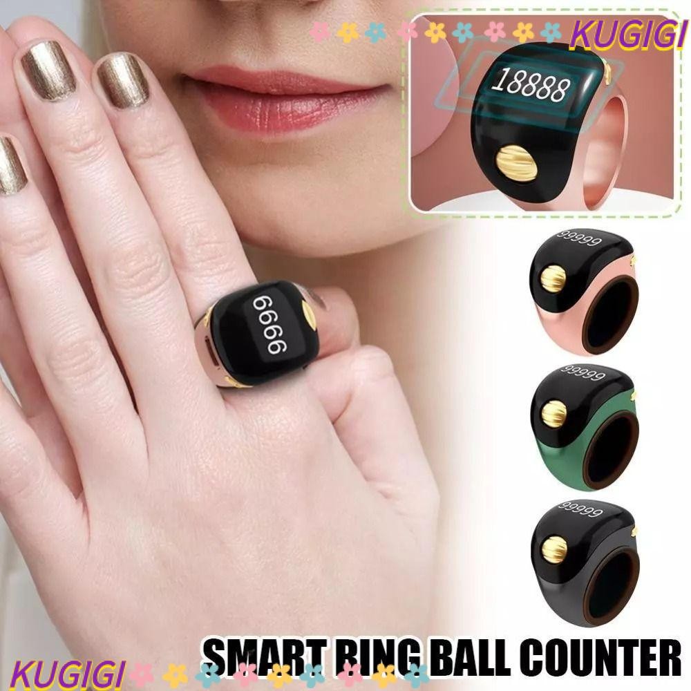 KUGIGI Bluetooth Ring, Portable Adjustable Size Counter Smart Ring ...