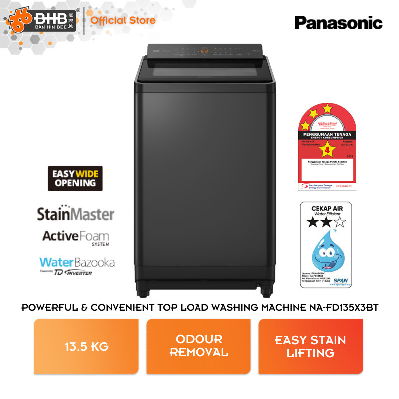 Panasonic Top Load Stain Care Washing Machine NA-FD13AR1BT 13.5KG ...