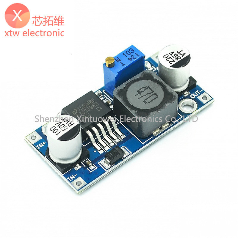 DC-DC 3A Adjustable Voltage Reduction Module LM2596 Stabilizes 24V to ...