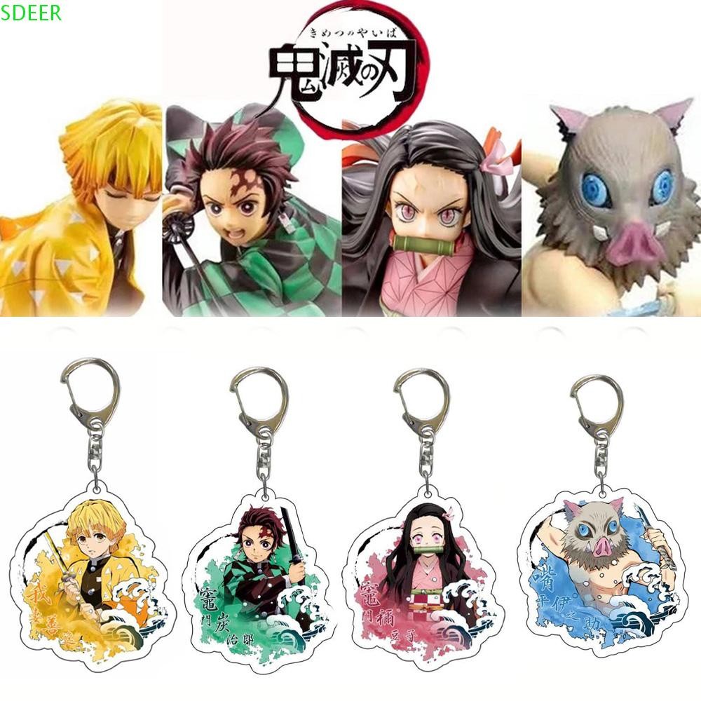 SDEER KeyChains Cartoon Kamado Tanjirou Kimetsu No Yaiba Japan Anime ...
