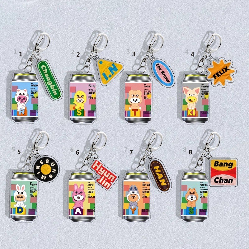 Stray Kids Keychain Huang Hyun Chen Lee Long Fu He (HOP) Peripheral Pendant Pendant School Bag ...