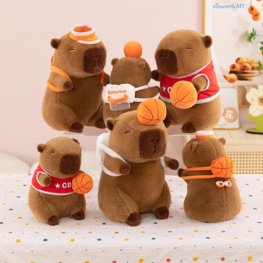 ELLSWORTH Capybara Plush Toy, Basketball Stretchable Capybara Plush ...
