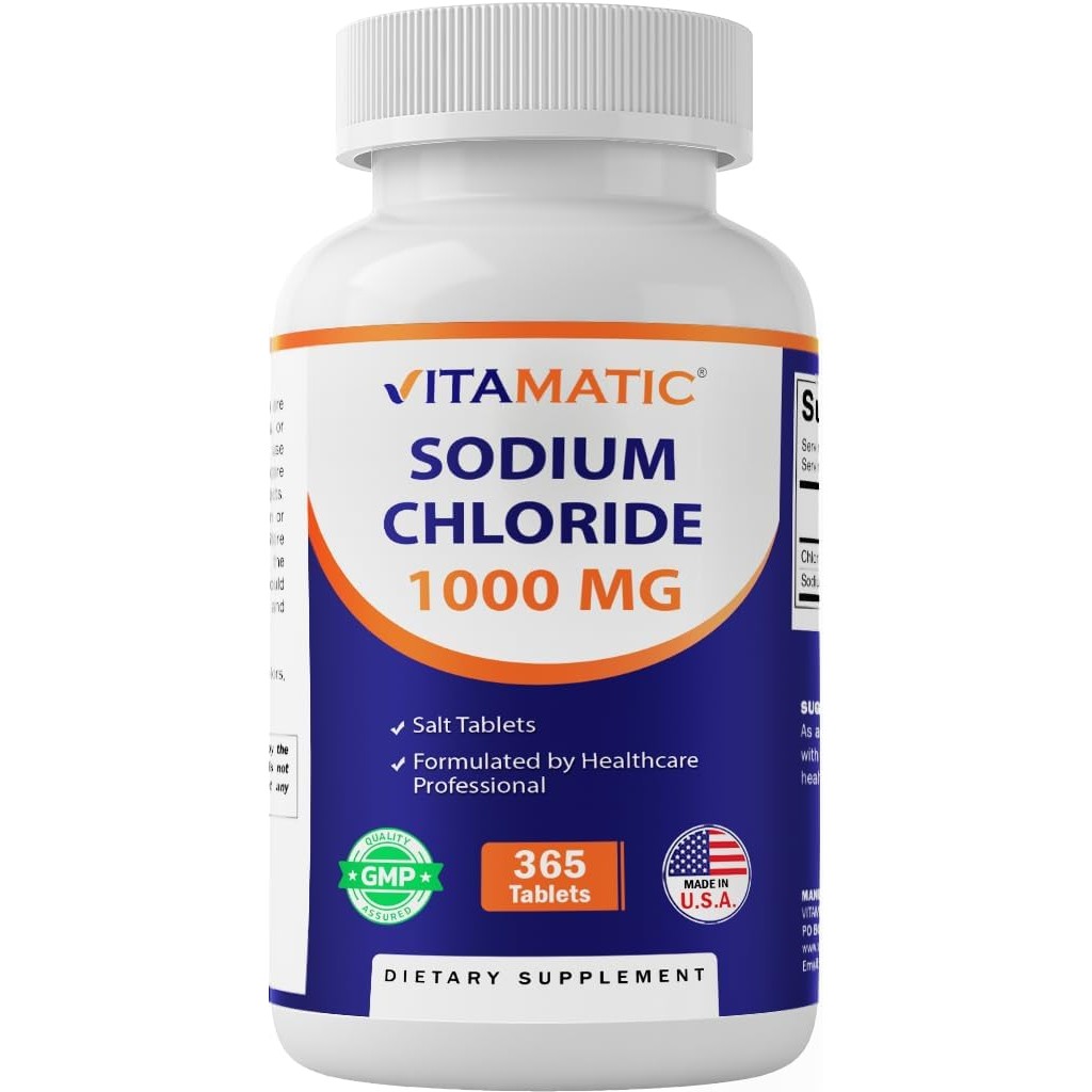 Vitamin Sodium Chloride 1,000mg-365 Tablets Electrolyte Supplements and ...