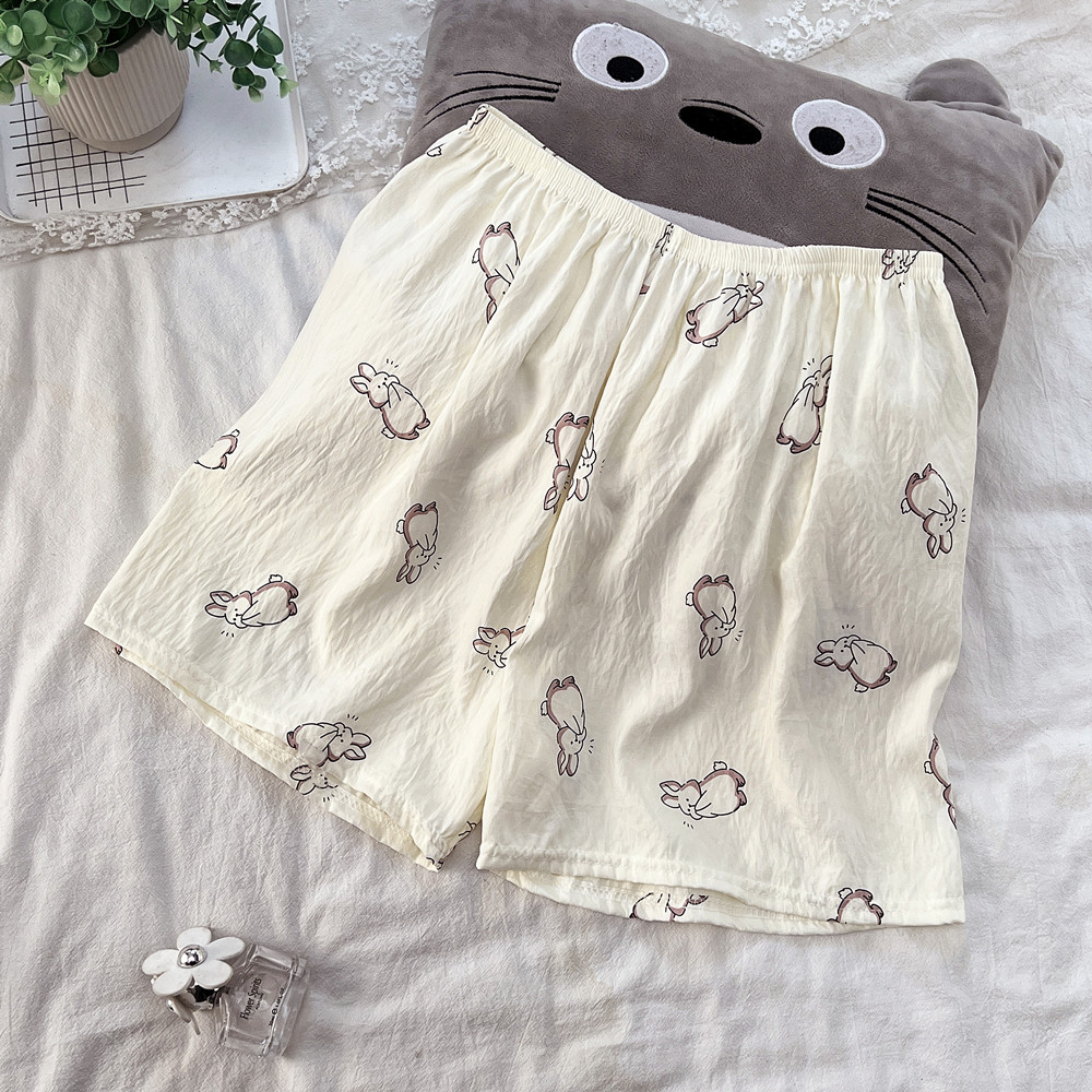 CP Summer Cloud Cotton Short Pajama Pants Influencer ins Thin Loose ...