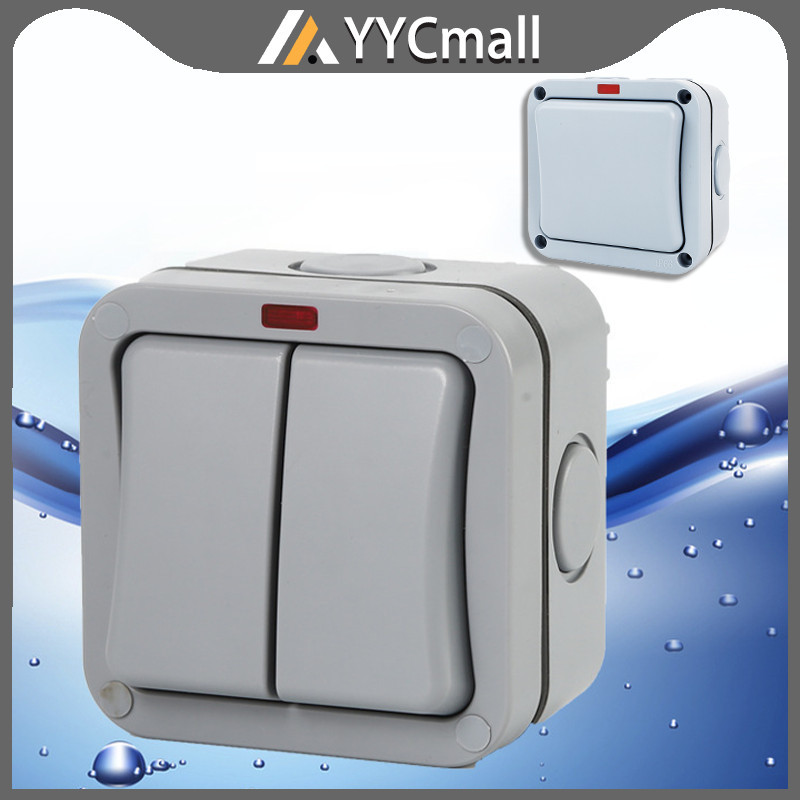IP66 Outdoor Waterproof Switch 1Gang/2Gang IP66 Wall Light Switches For ...