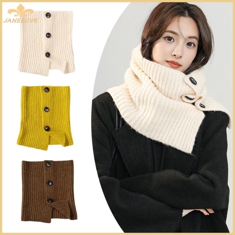 JL Stylish Knitted Neck Scarf with Button for Teens Girl and Women ...