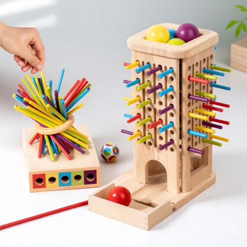 Draw Wooden Stick Balance Game Stick Children Concentration Training ...