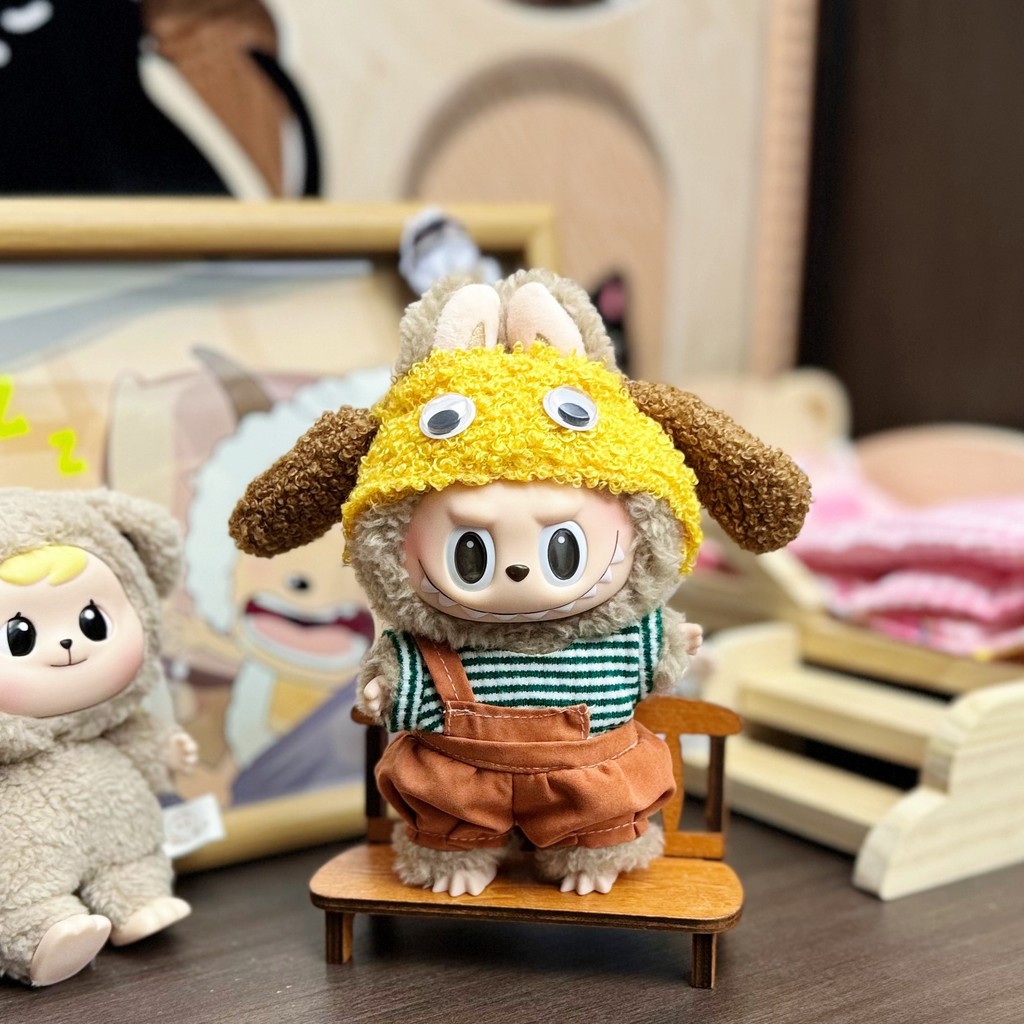Labubu V1 Clothes Cute Puppy Hat Shirt Pants for Labubu Have A Seat ...