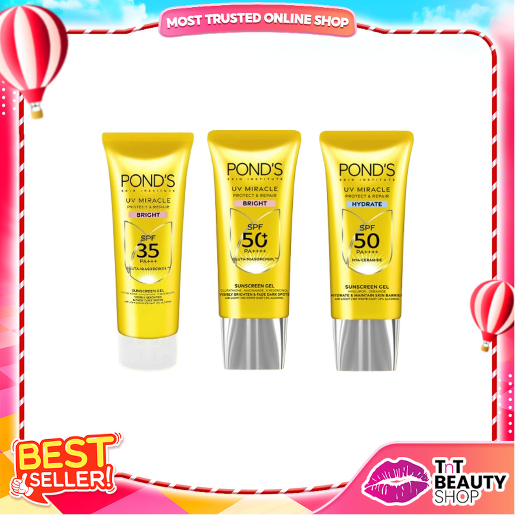 Sun Serum Ponds UV Miracle Bright Protect & Repair Sun Gel 35 PA +++ | SPF 50++++ | TnT Beauty ...