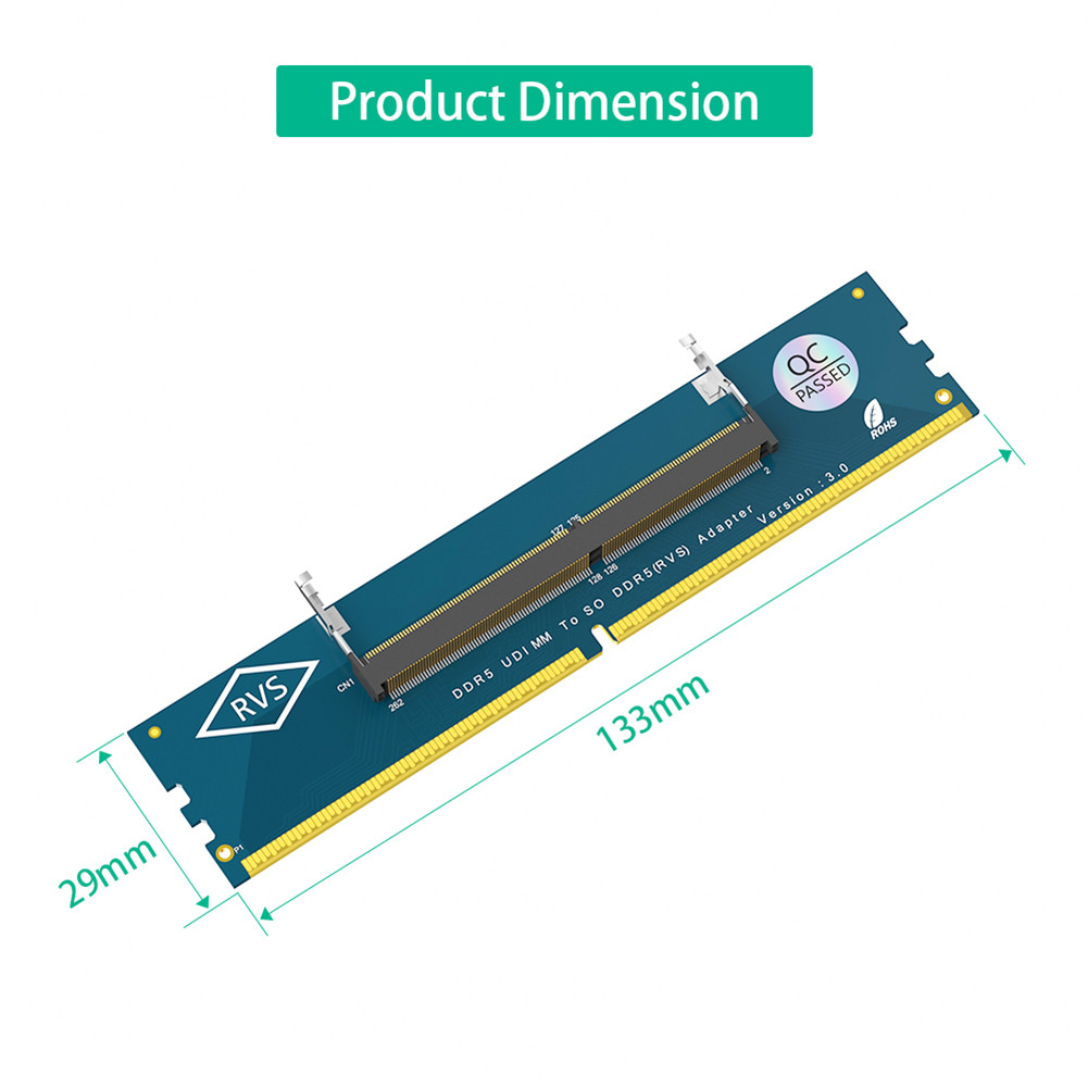 Laptop SO DDR5 RAM To Desktop DDR5 U-DIMM Adapter DDR5 Memory RAM ...