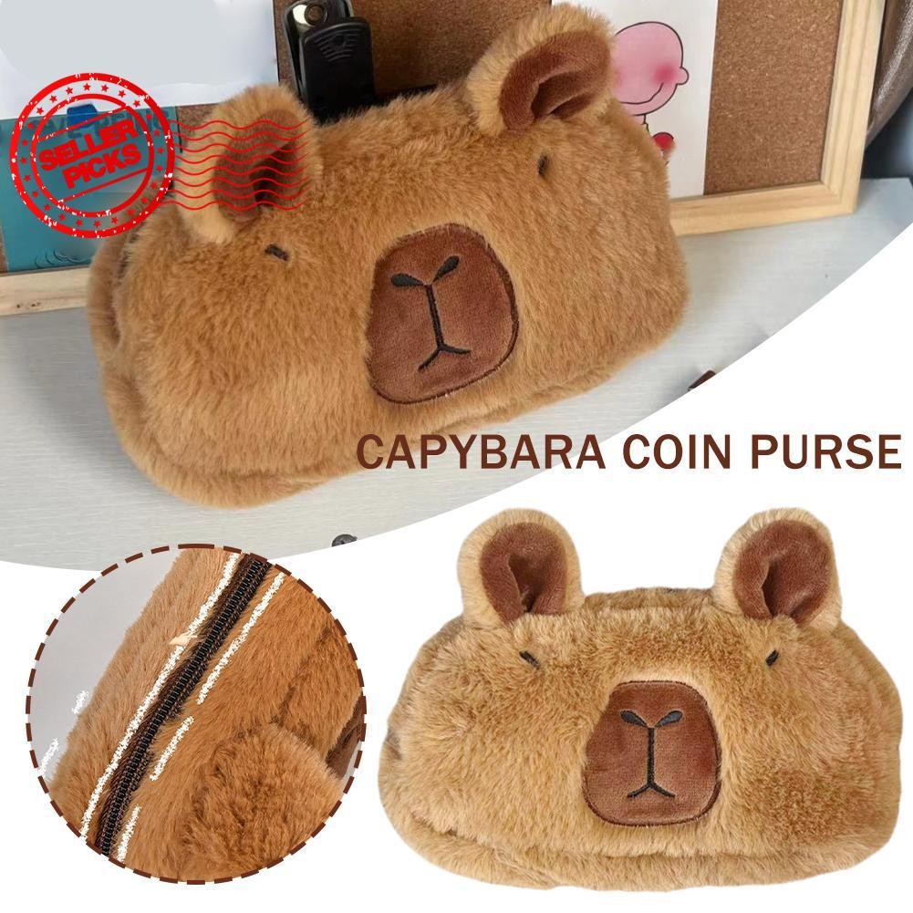 Capybara Organizer Bag Cute Plush Pencil Case Capybara Backpack Pencil ...