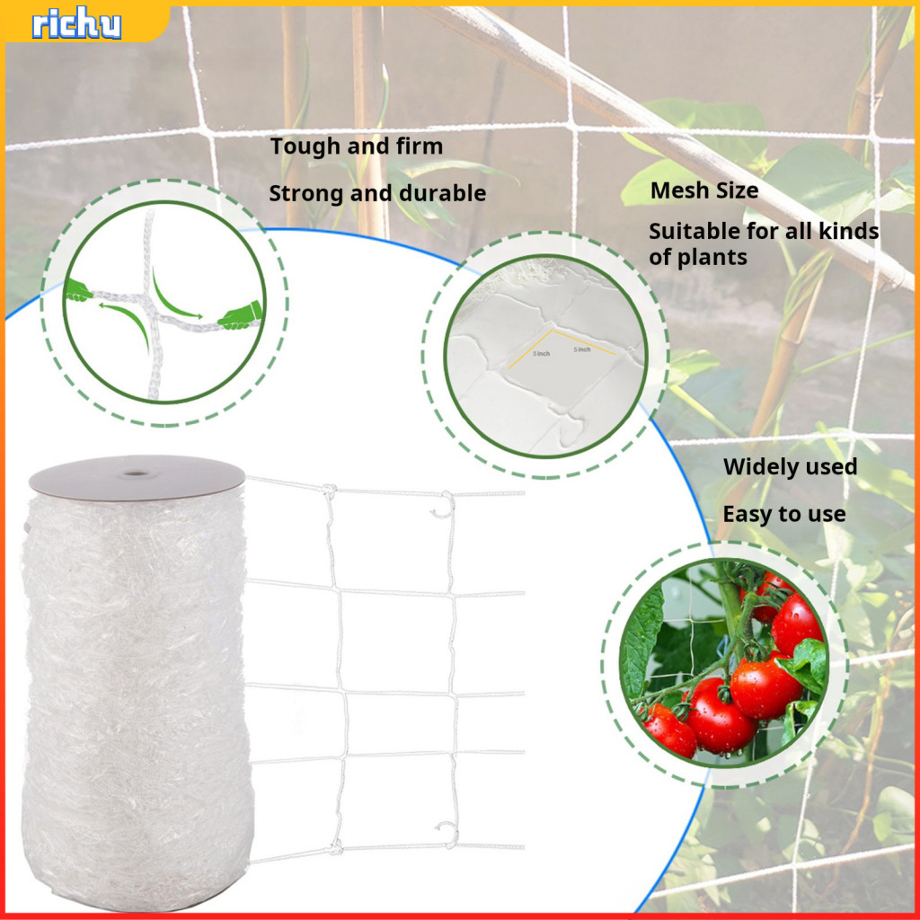 [richu] Sun-resistant Plant Netting Flower Support Netting White Garden ...