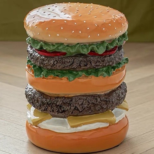 Creative Food Shape Low Stool Household Living Room Burger Corn Small ...