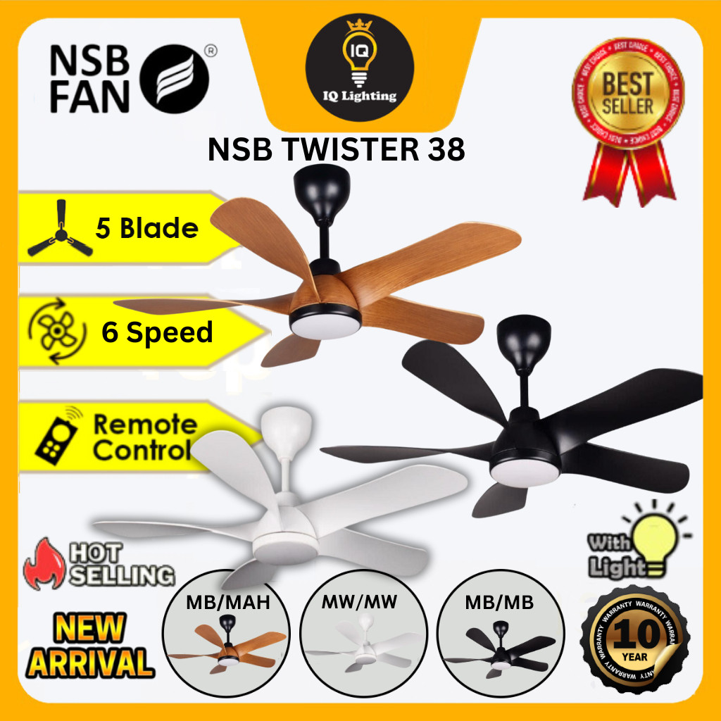🔥NEW🔥 NSB TWISTER 38'' TURBO DC MOTOR CEILING FAN / Designer Fan ...