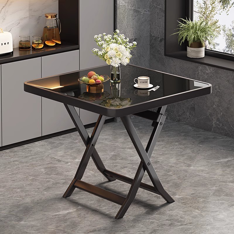 Foldable Table Portable Two-Person Small Dining Table Stainless Steel ...