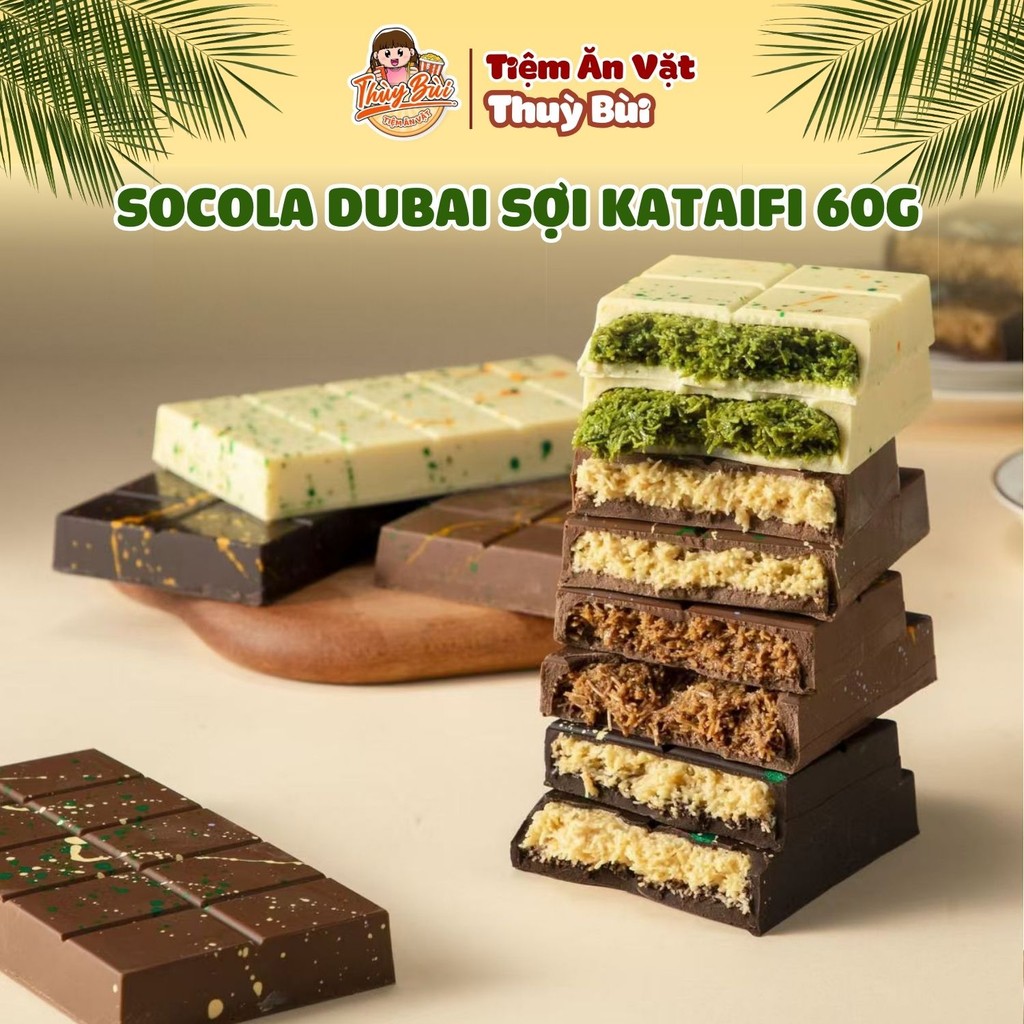 Dubai Chocolate with Kataifi Fibers Box 60gr, Dubai Chocolate Chestnut ...