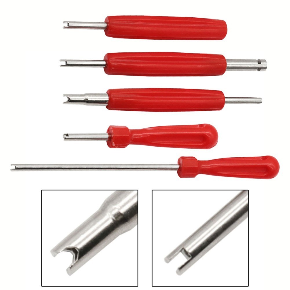 [Mulstore] Tire Valve Core Tool Tire Valve Stem Standard &Large Bore Nipple Removal & Inser ...